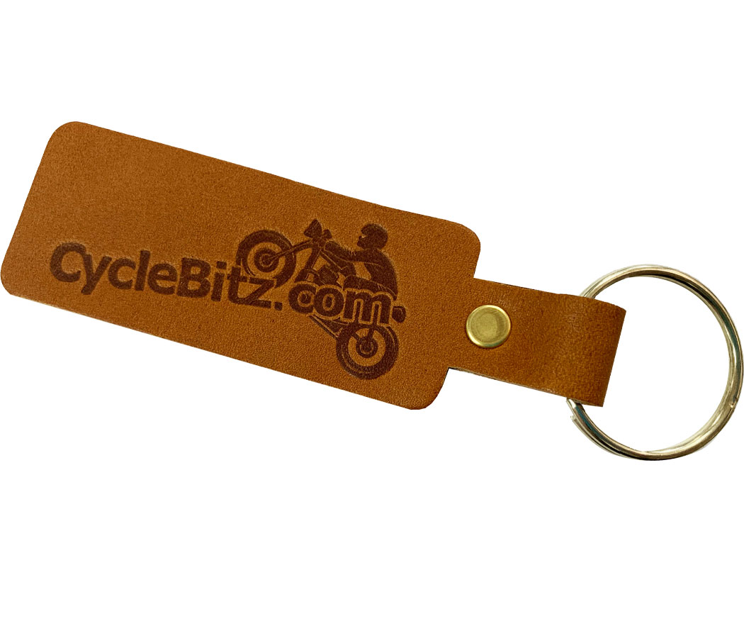 Lockitt Security Products: CycleBitz Leather Firebrand Keychain